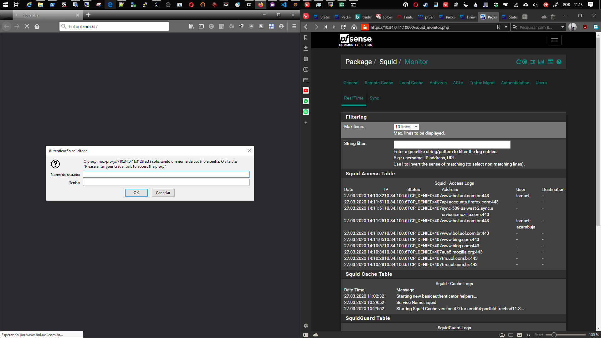 Bug #10379: squid not authenticate LDAP/RADIUS - pfSense Packages - pfSense bugtracker